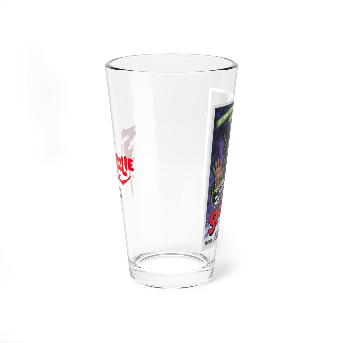 "The Horror of Svengoolie® Poster" Pint Glass by Bill Morrison — MeTV Mall