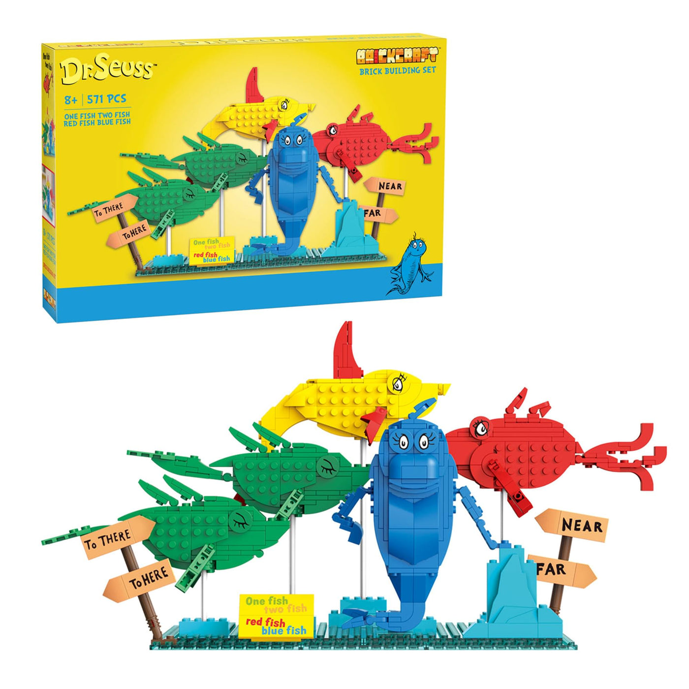 Dr. Seuss One Fish Two Fish 571 Piece Building Set — MeTV Mall