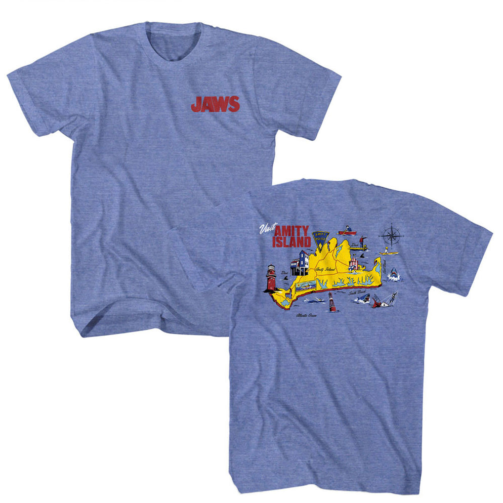 Jaws - Amity Island Map 1975 (Front & Back) — MeTV Mall