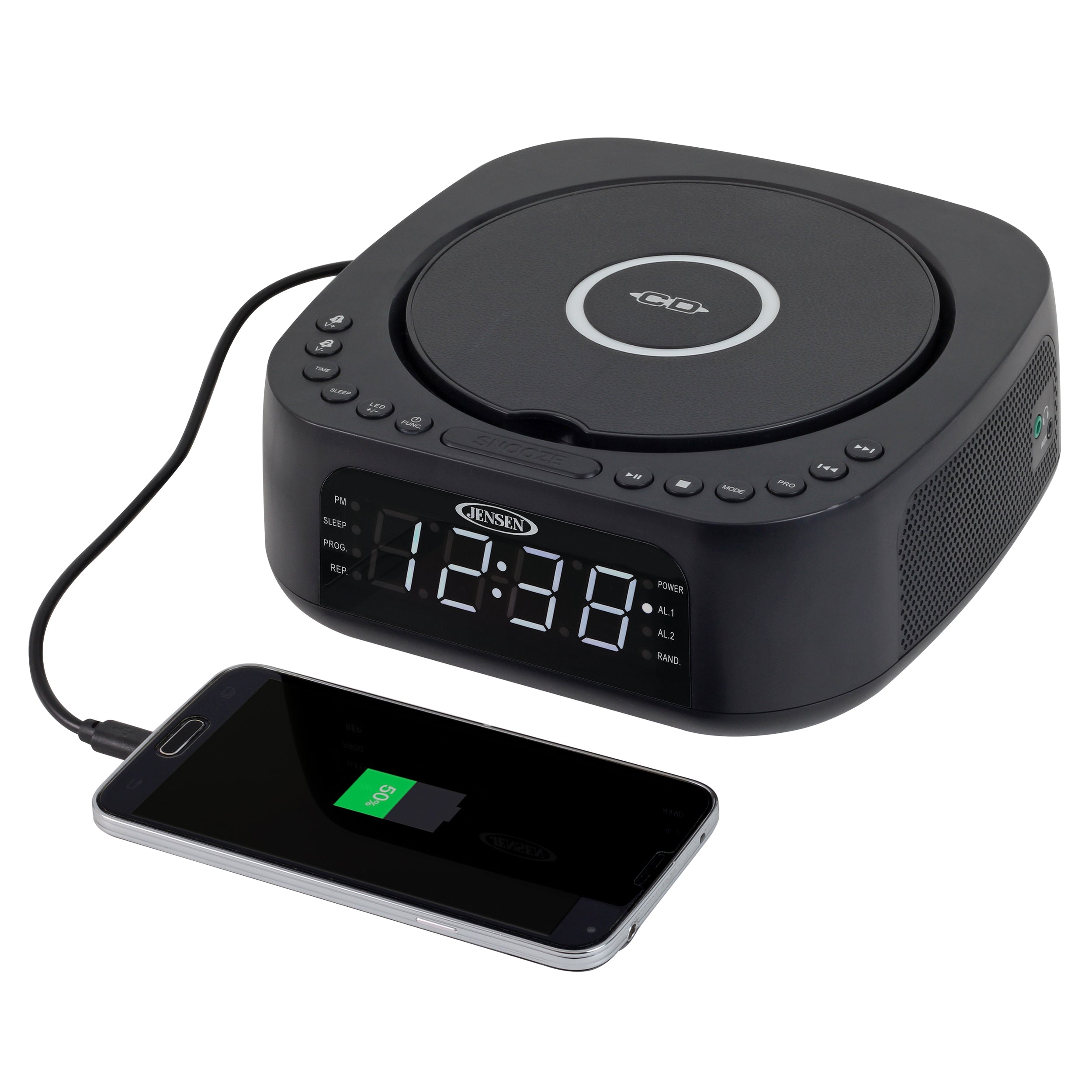 Jensen Stereo CD Player with FM Digital Dual Alarm Clock Radio — MeTV Mall