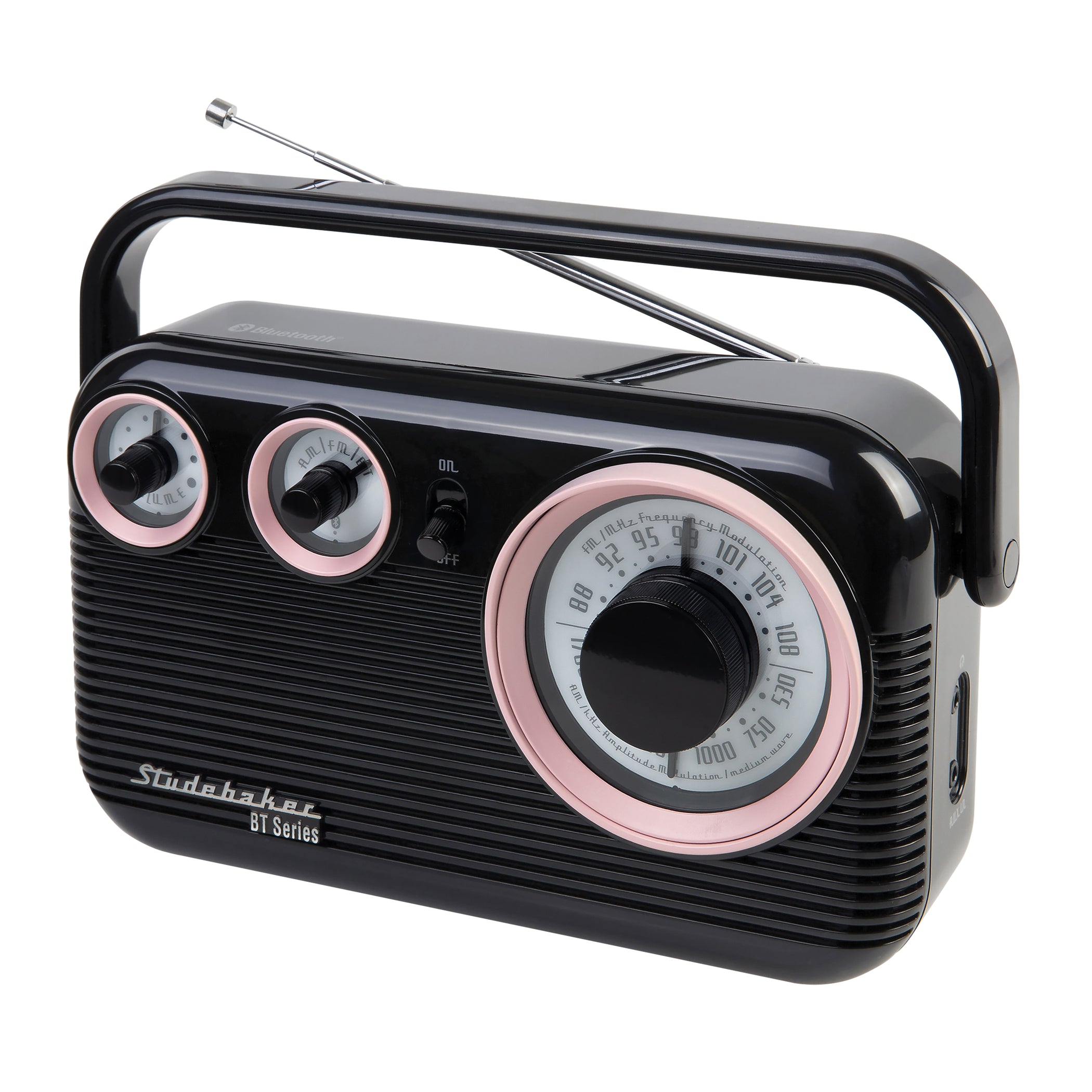 Studebaker 80's Retro Portable AM/FM Radio with Bluetooth — MeTV Mall