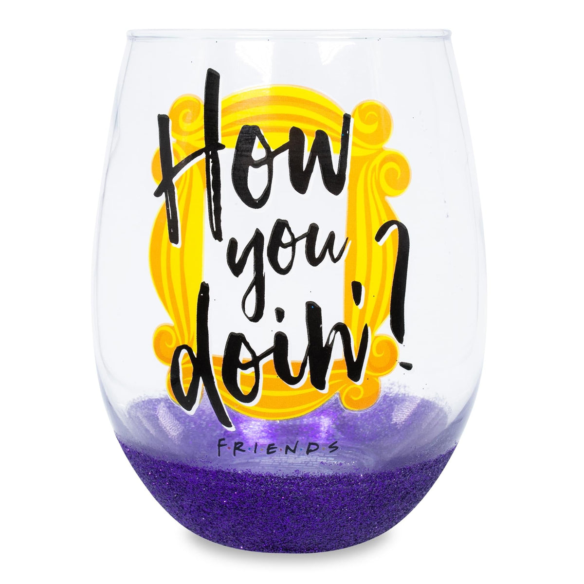 Friends "How You Doin?" Teardrop Stemless Wine Glass | Holds 20 Ounces ...