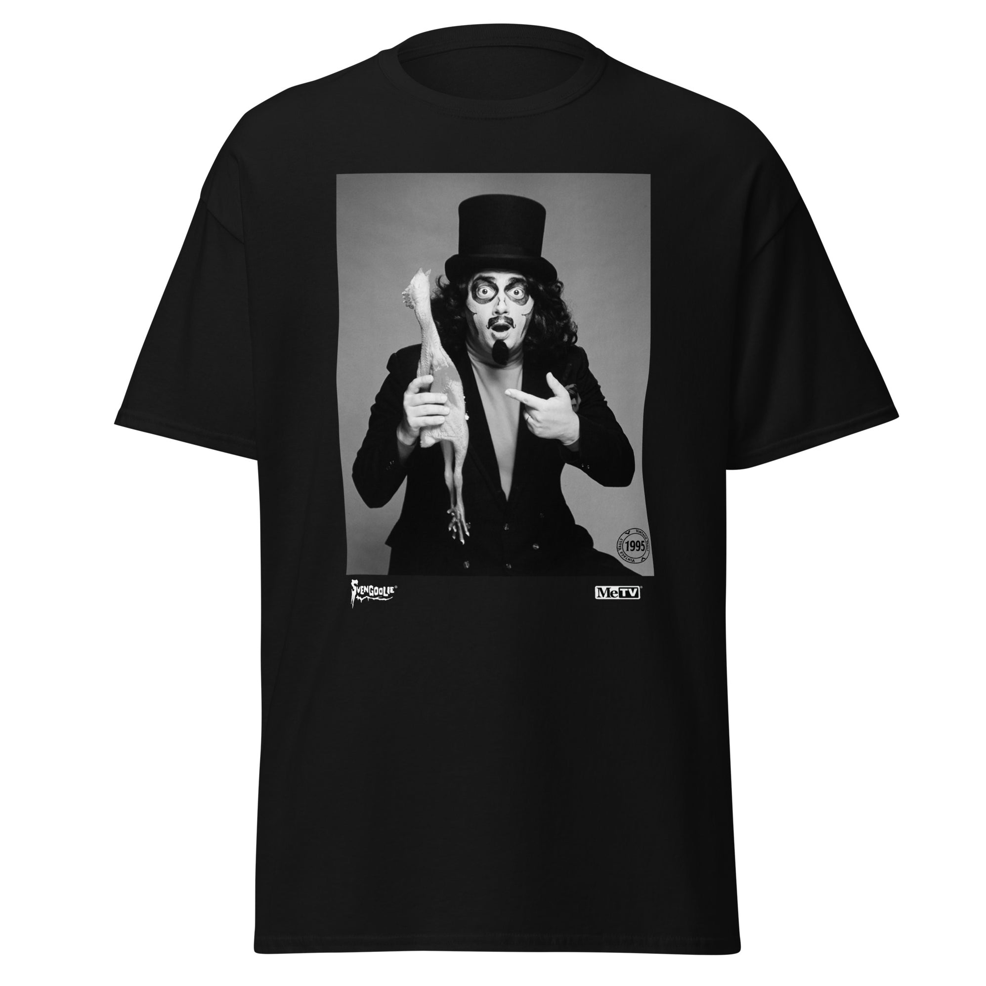 Svengoolie® Vintage Vault 1995 Black & White Photo T-Shirt — MeTV Mall