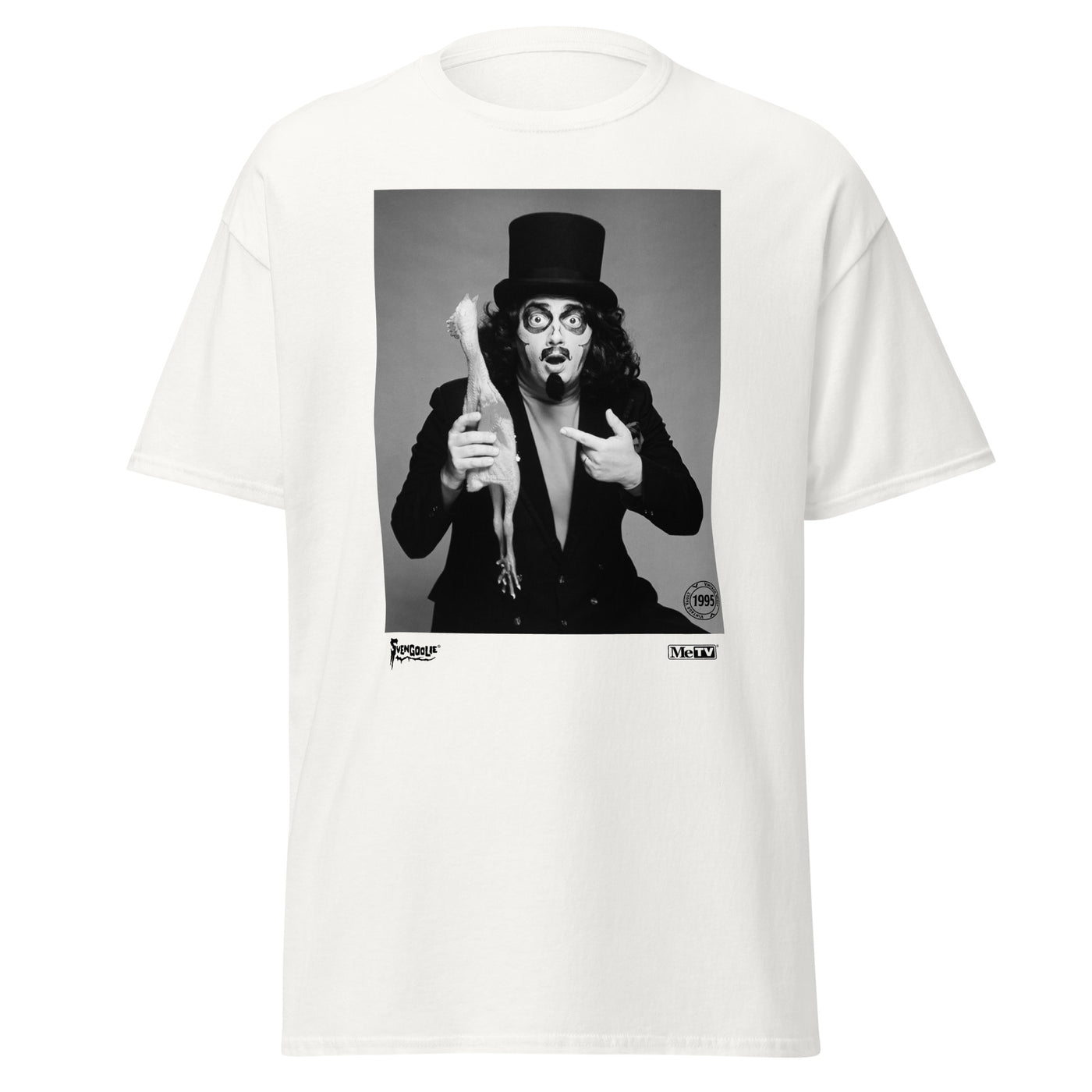 Svengoolie® Vintage Vault 1995 Black & White Photo T-Shirt — MeTV Mall