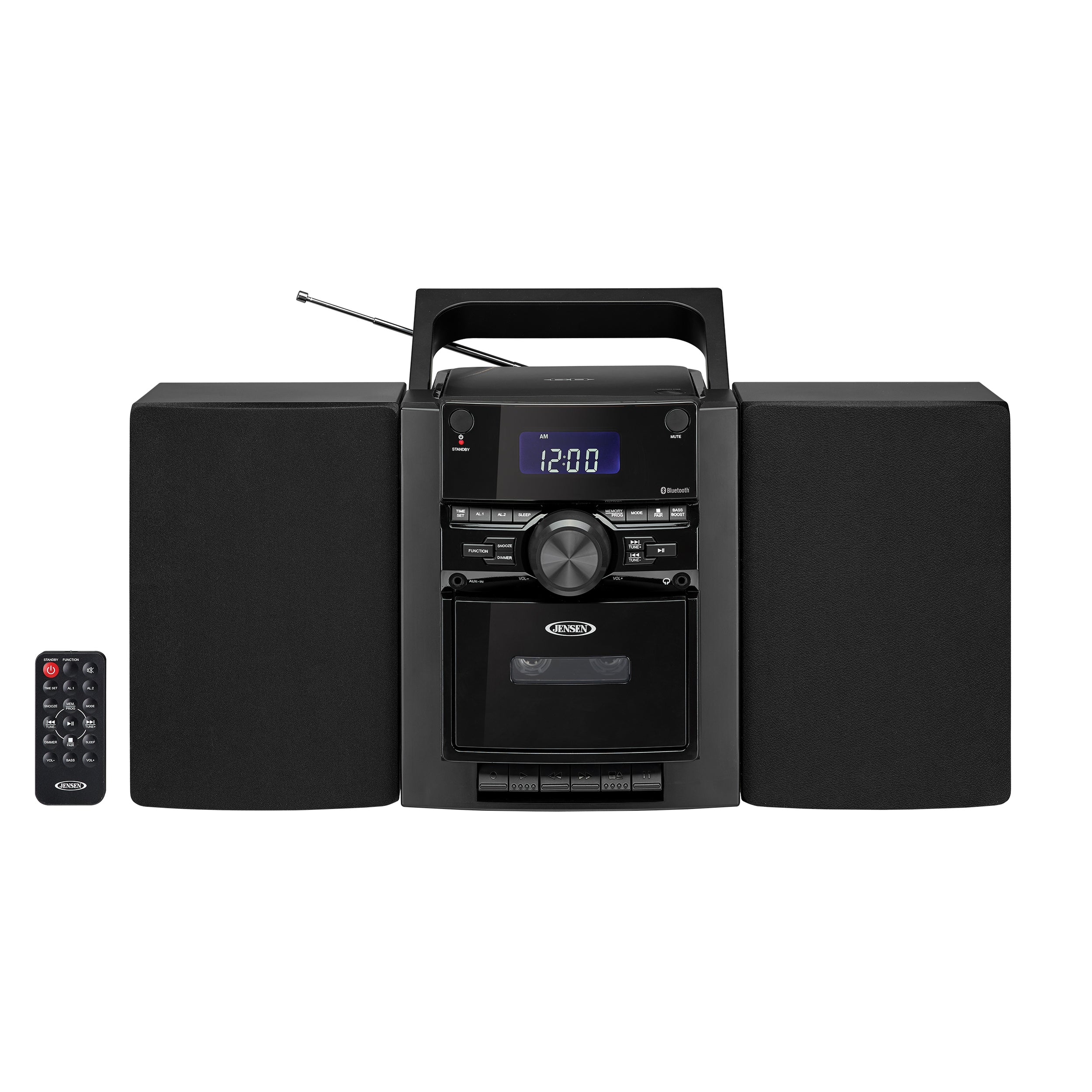 Jensen Portable Stereo Bluetooth CD Music System with Cassette and Dig ...