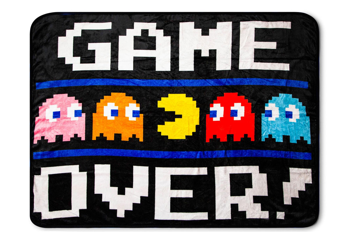 Pac-Man "Game Over" Fleece Throw Blanket | 45 x 60 Inch Cozy Blanket ...