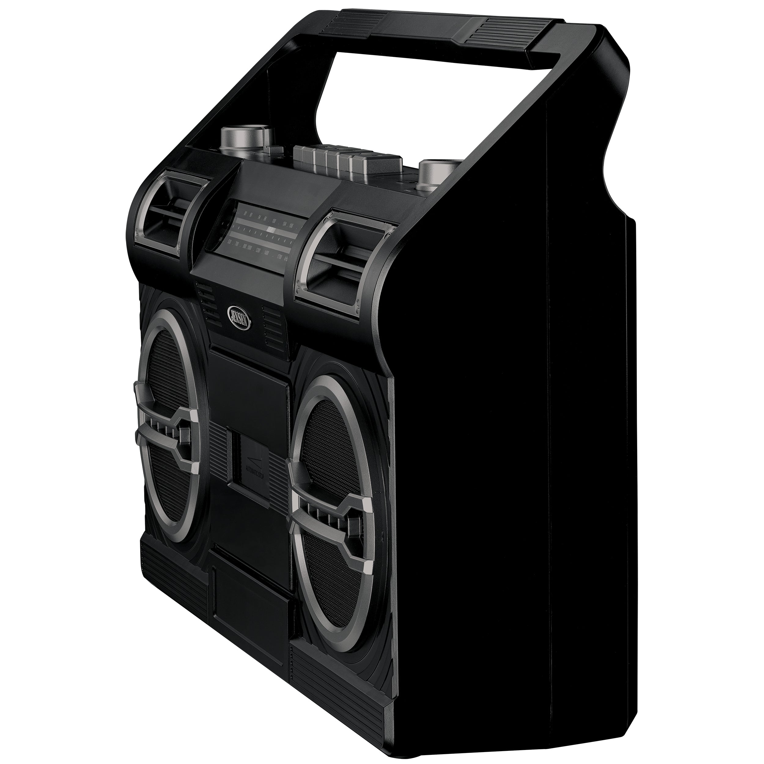 Jensen Portable AM/FM Radio with Cassette Player/Recorder and Built-in ...