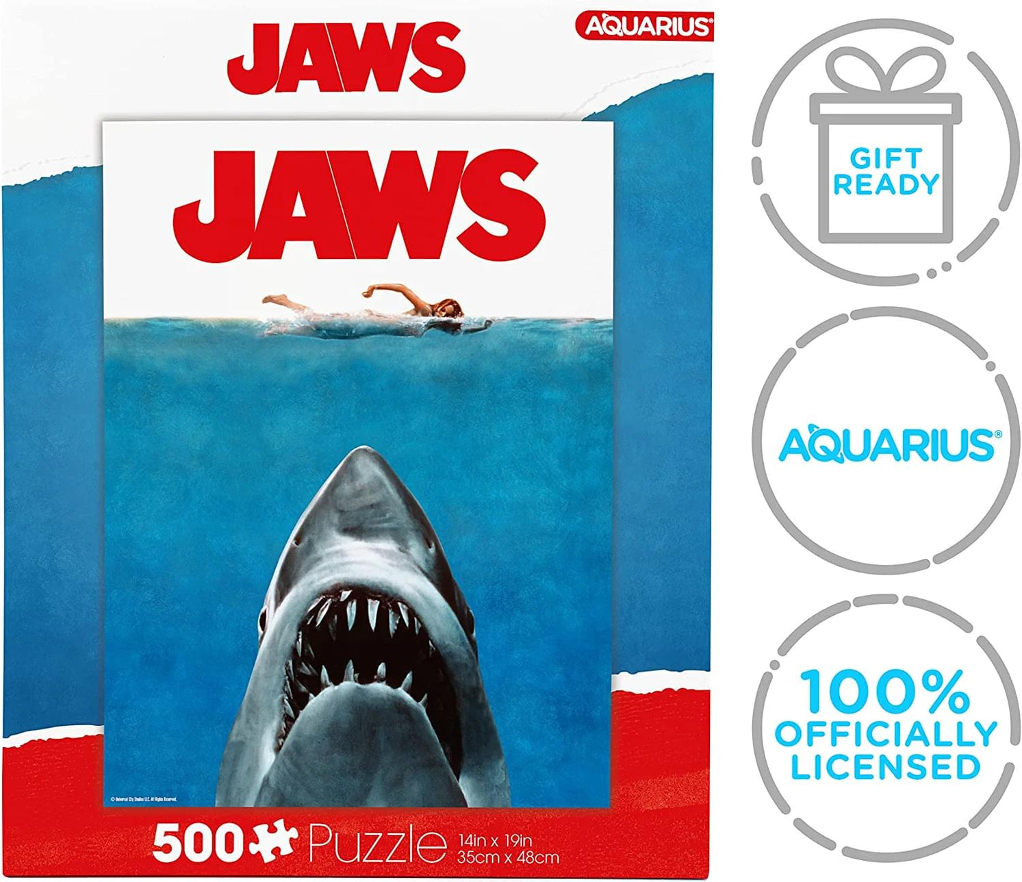 JAWS One Sheet 500 Piece Jigsaw Puzzle | Free Shipping — MeTV Mall