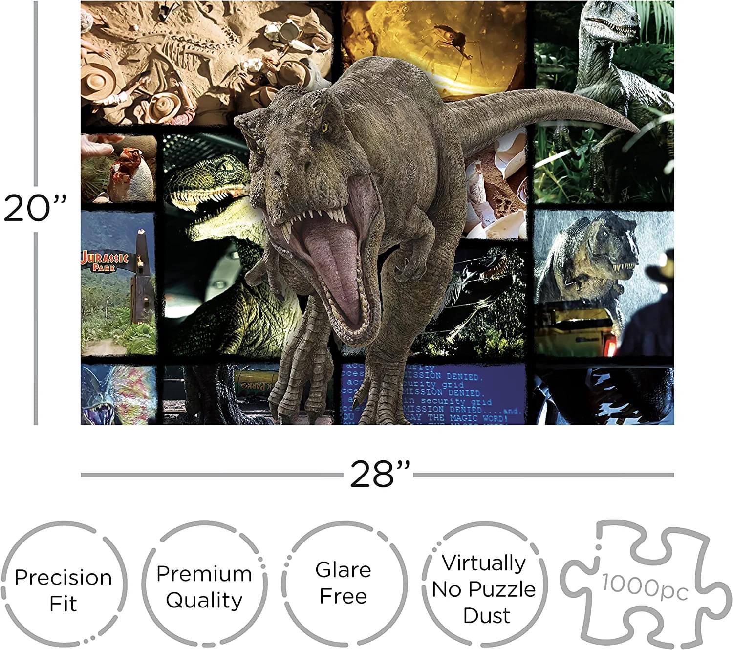 Jurassic Park Collage 1000 Piece Jigsaw Puzzle | Free Shipping — MeTV Mall