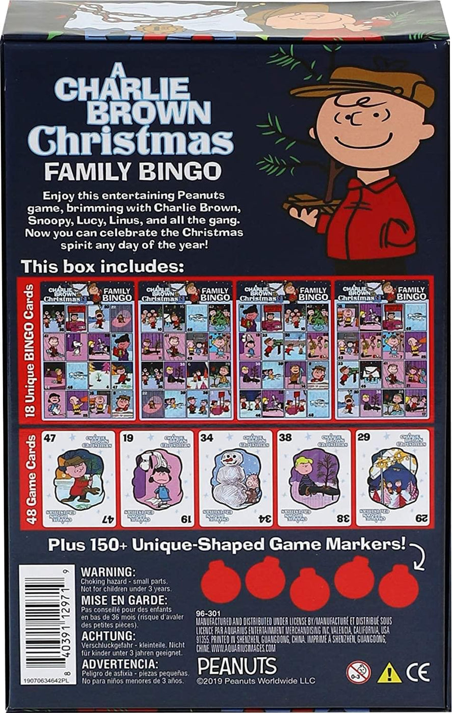 Peanuts A Charlie Brown Christmas Family Bingo Game | Free Shipping ...