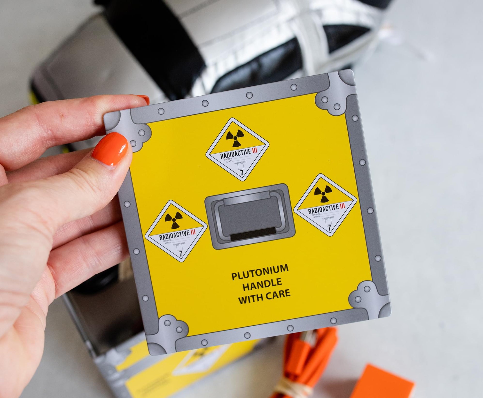 Back to the Future Yellow Plutonlum 4x4x4" Tin Box | Free Shipping ...