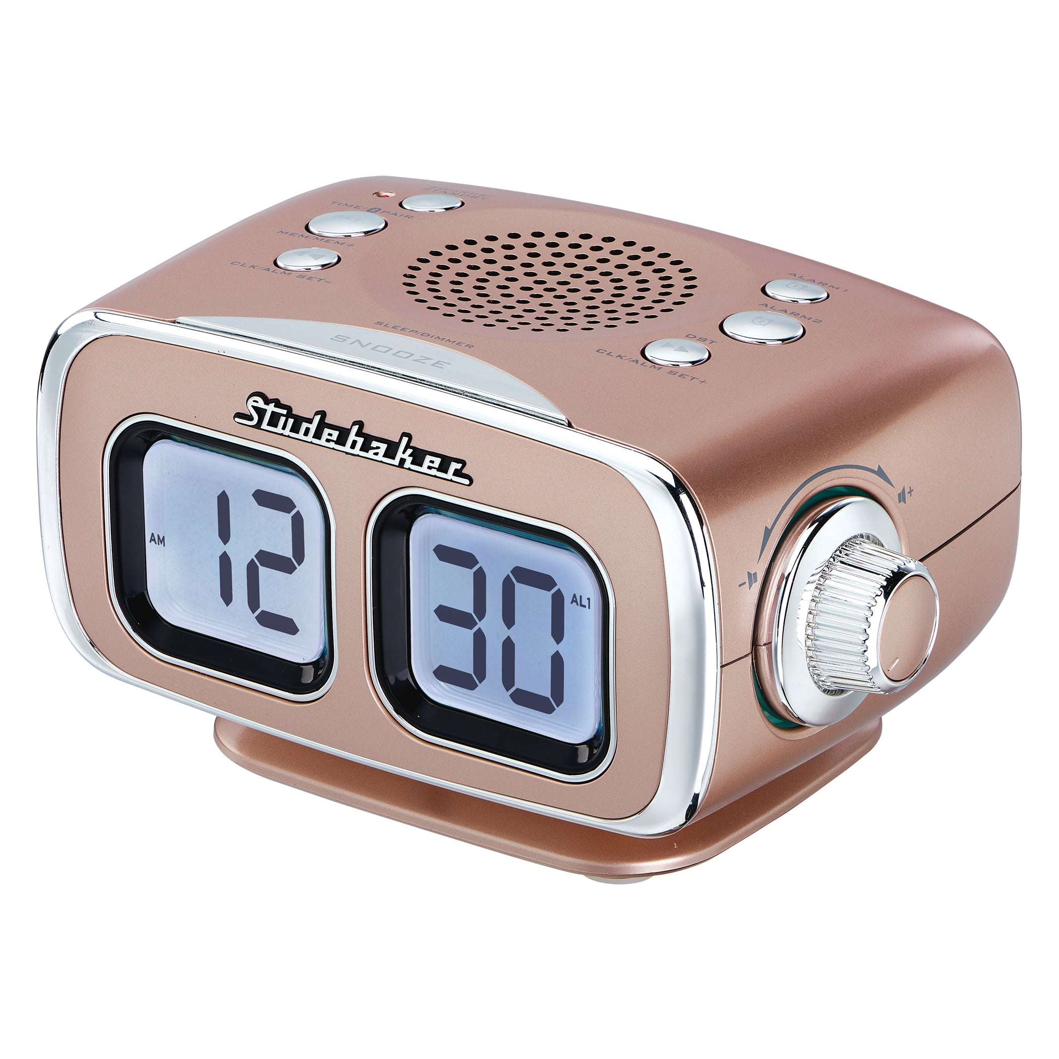 Studebaker Roommate Large Display LCD AM/FM Retro Clock Radio with Blu ...
