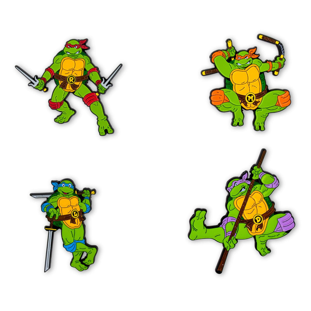 Teenage Mutant Ninja Turtles 4 Piece Enamel Pin Set — Metv Mall