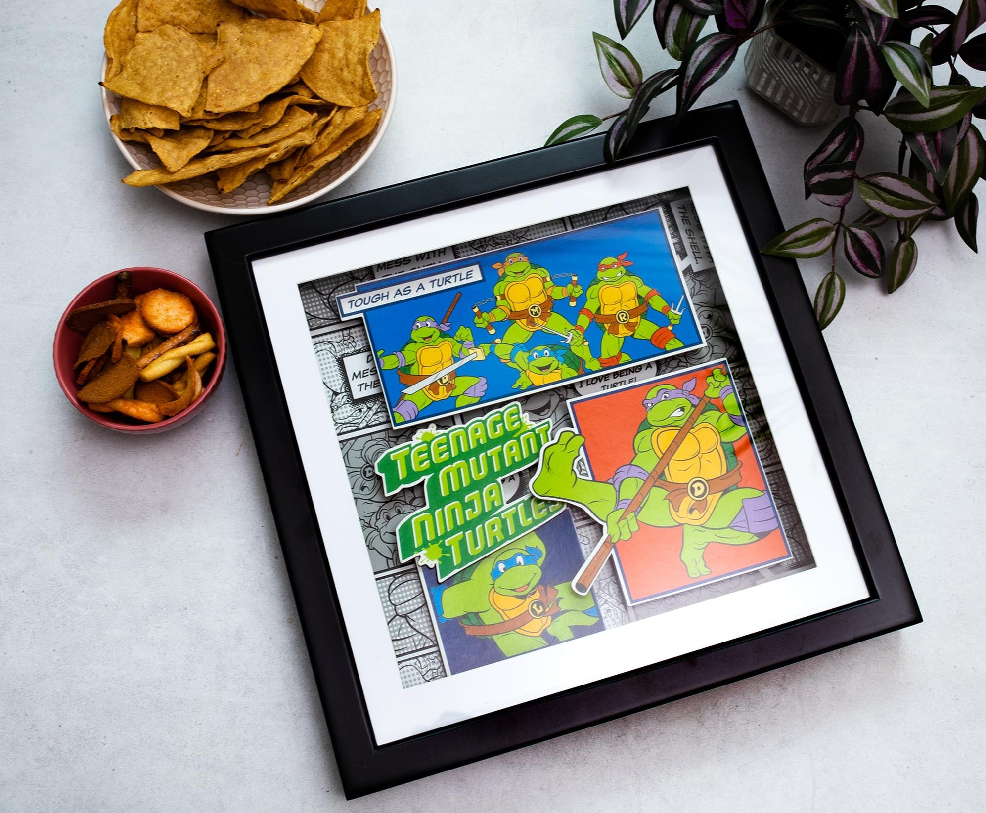Teenage Mutant Ninja Turtles Wood Frame 3D Shadow Box Wall Art | 14 x ...