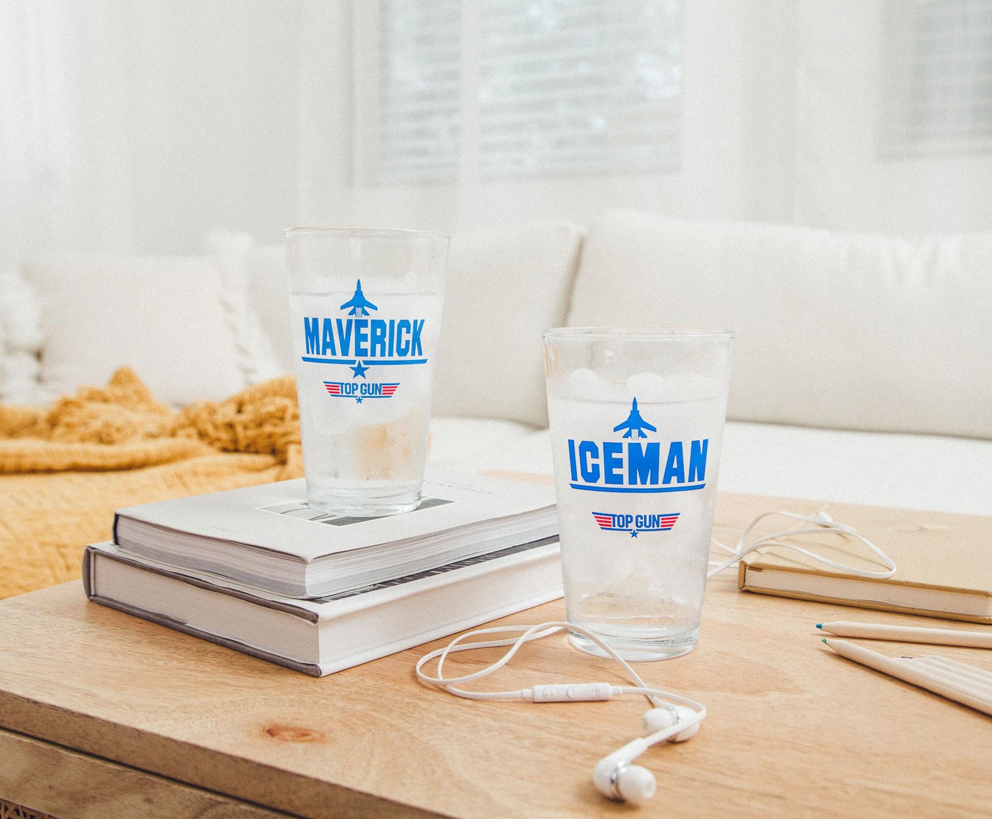Top Gun Maverick and Iceman 20-Ounce Pint Glasses | Set of 2 — MeTV Mall