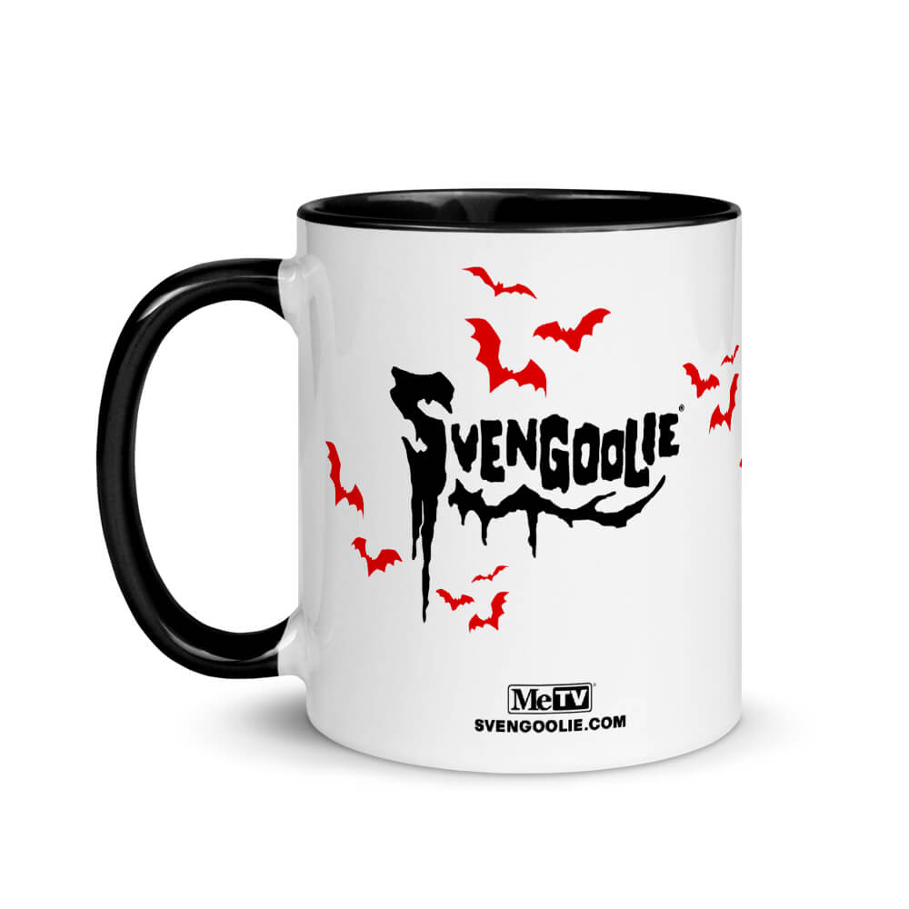 Svengoolie Logo with Bats Ceramic Mug — MeTV Mall