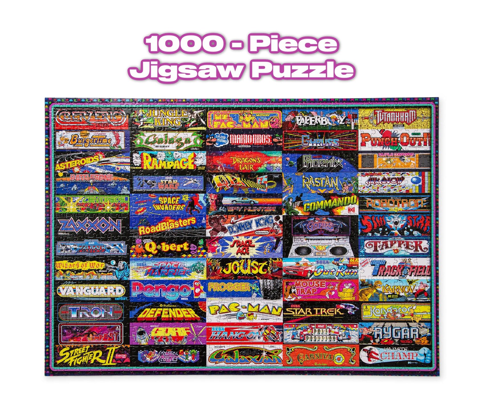 Retro Arcade Game Collage 1000 Piece Jigsaw Puzzle | Free Shipping ...